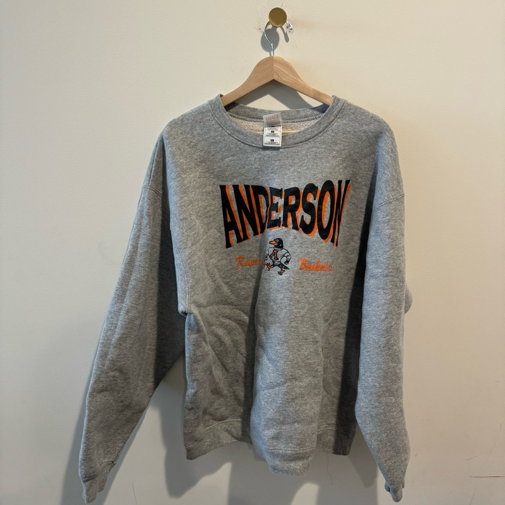 Vintage Anderson University Raven Basketball Gray Cre… - Gem